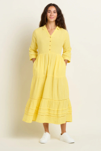 One Off Job Lot of 5 Brakeburn Women's Yellow Erica Maxi Dress