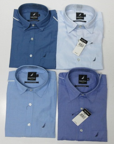 Wholesale Joblot of 50 Nautica Mens Long Sleeve Formal Shirts 4 Colour